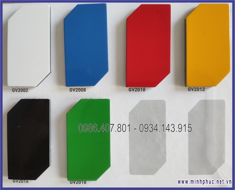 Bảng giá tấm Alu mã GV các màu bóng gương Alcorest